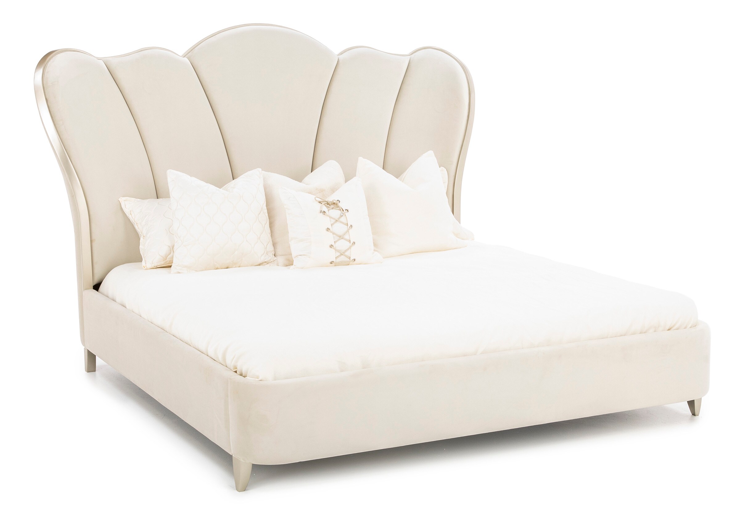 Michael Amini Villa Cherie Queen Tufted Upholstered Bed | Steinhafels