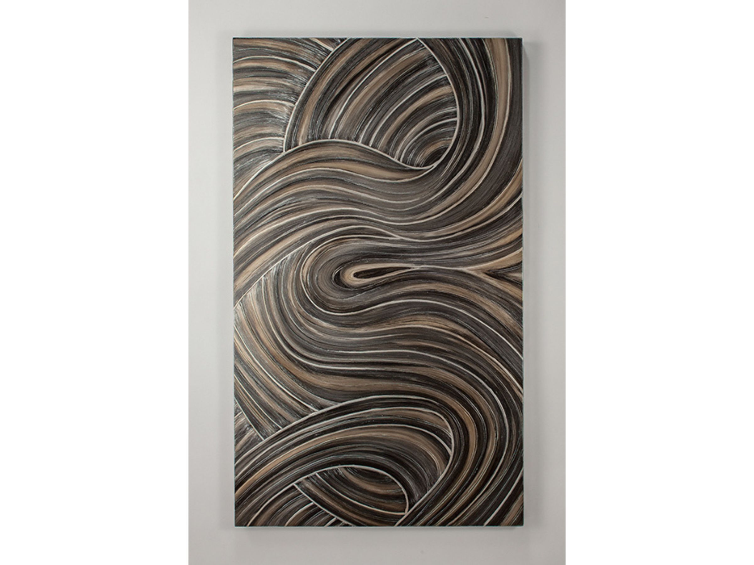Bronze Wood Swirl Design Wall Decor 32"W x 54"H | Steinhafels