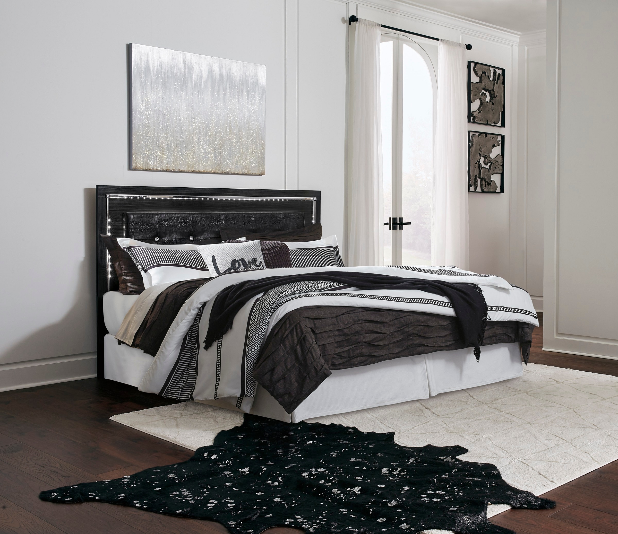 Archer King Panel Bed with Lights | Steinhafels