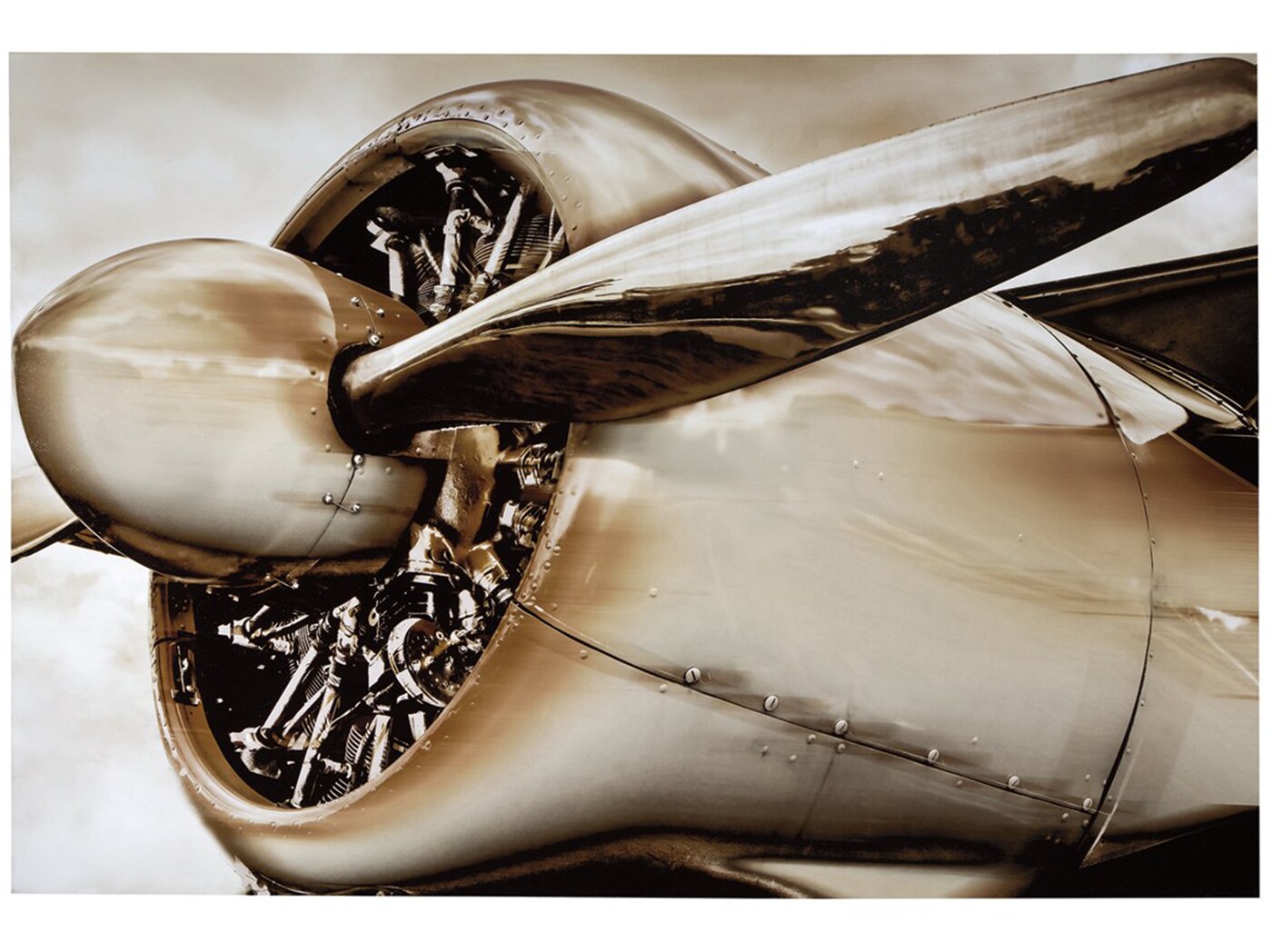 Airplane Engine With Propeller Canvas Art 72"W x 48"H | Steinhafels