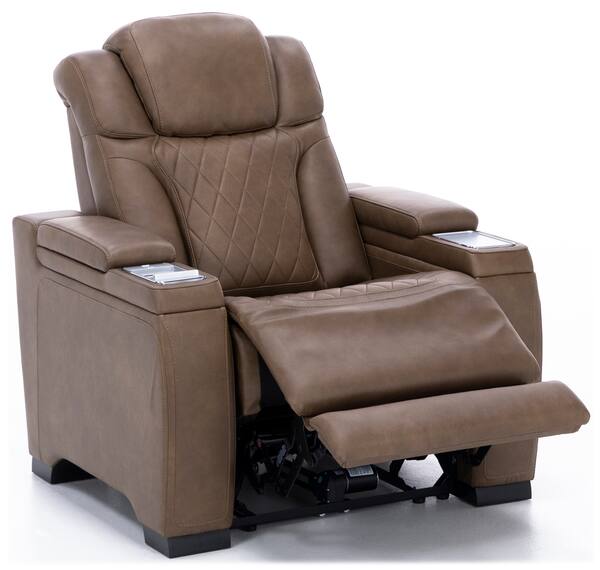 Robin Leather Fully Loaded Zero Gravity Recliner in Nutmeg | Steinhafels