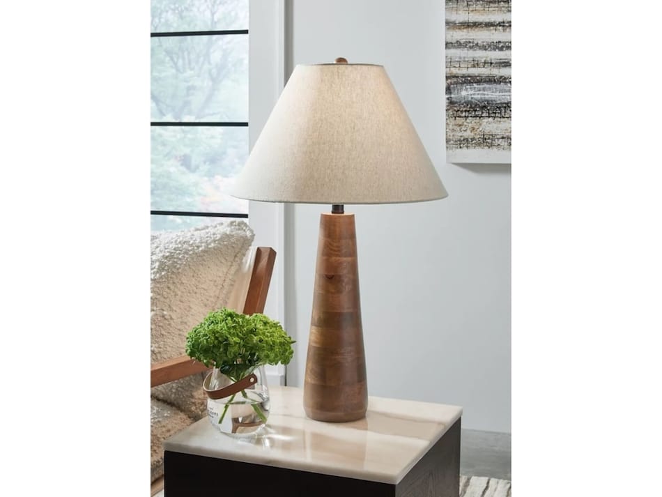 Honey Wood Table Lamp 30"H | Steinhafels