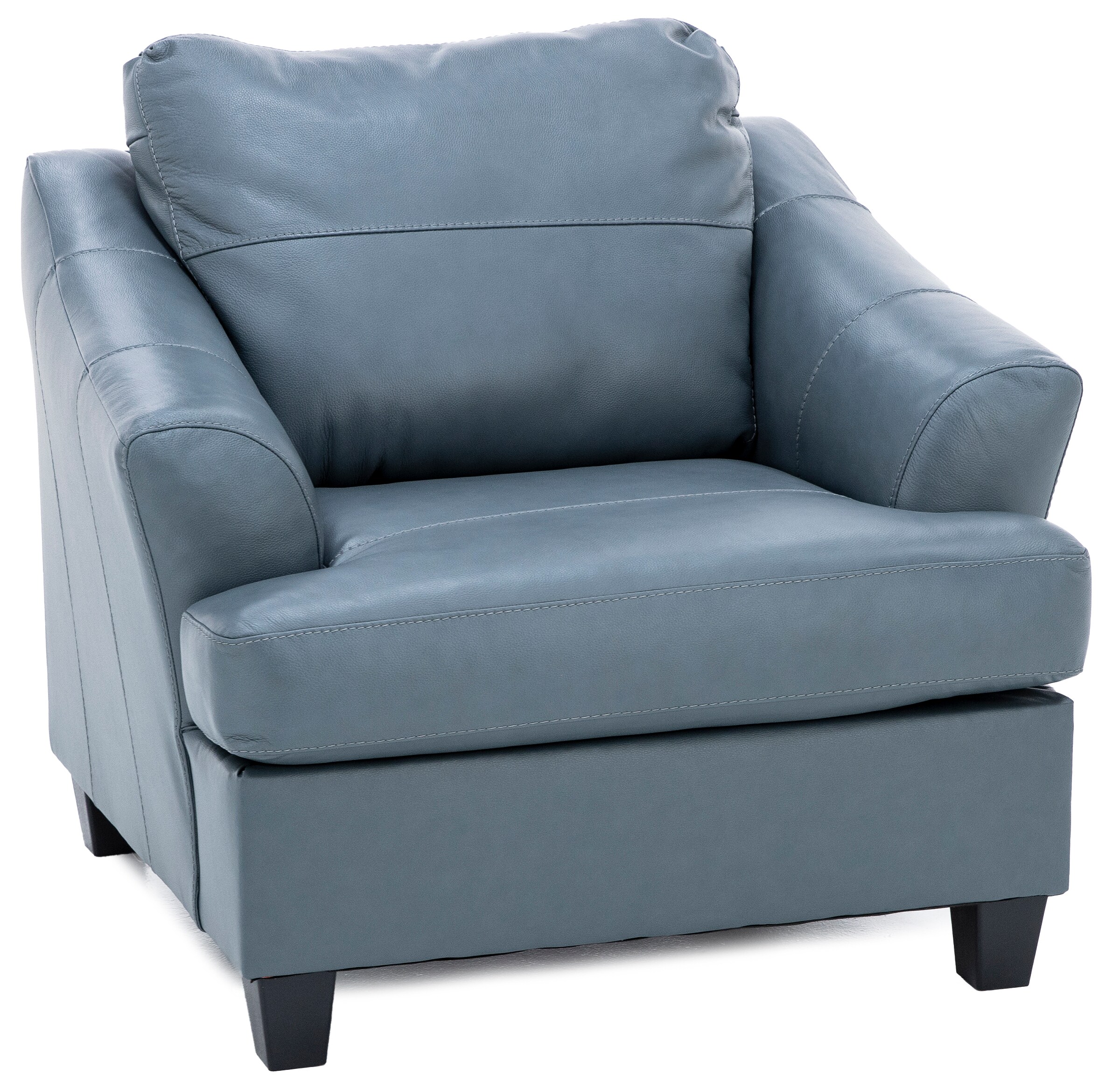 Harrison Leather Chair in Steel | Steinhafels