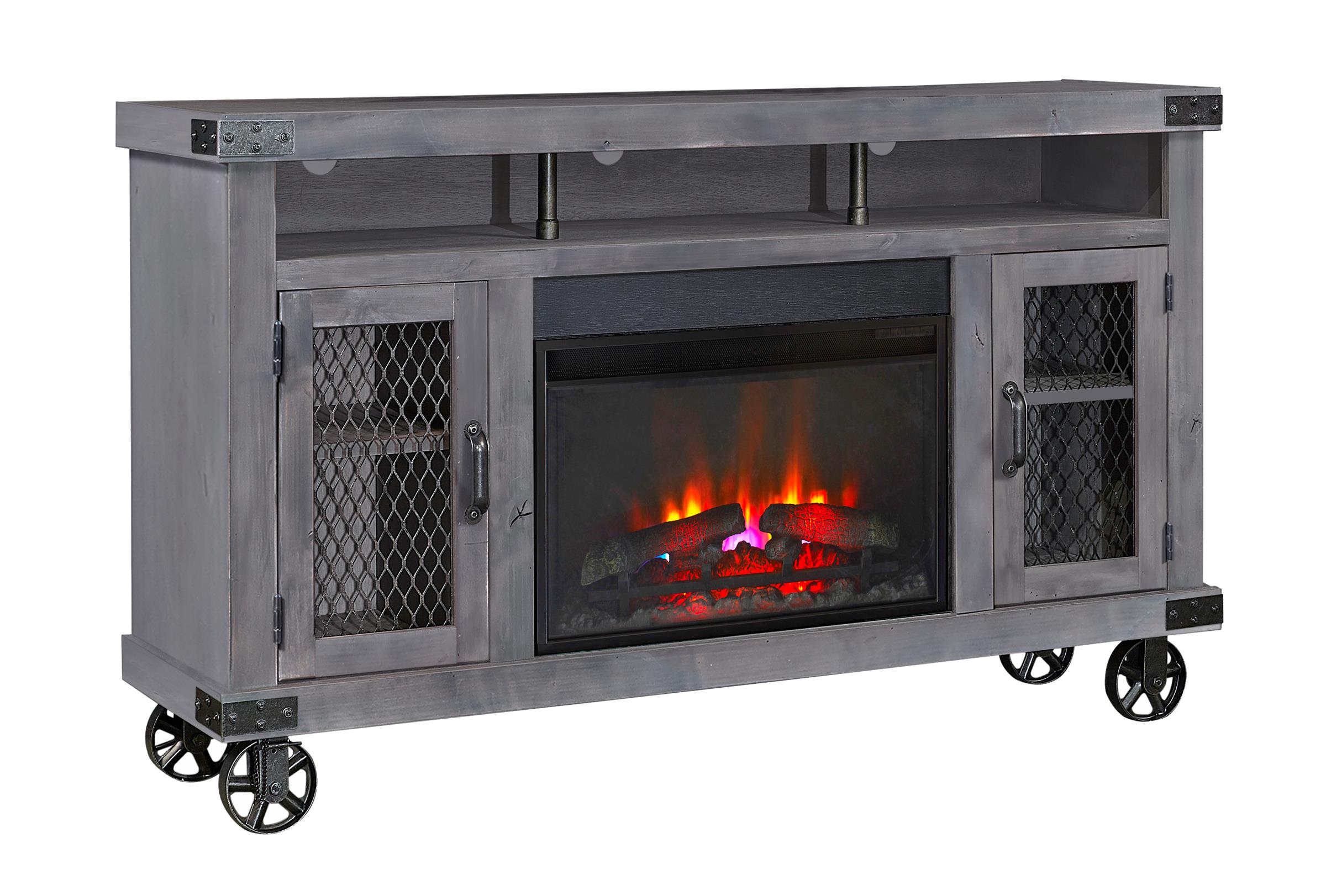 Industrial Smokey Grey Fireplace | Steinhafels