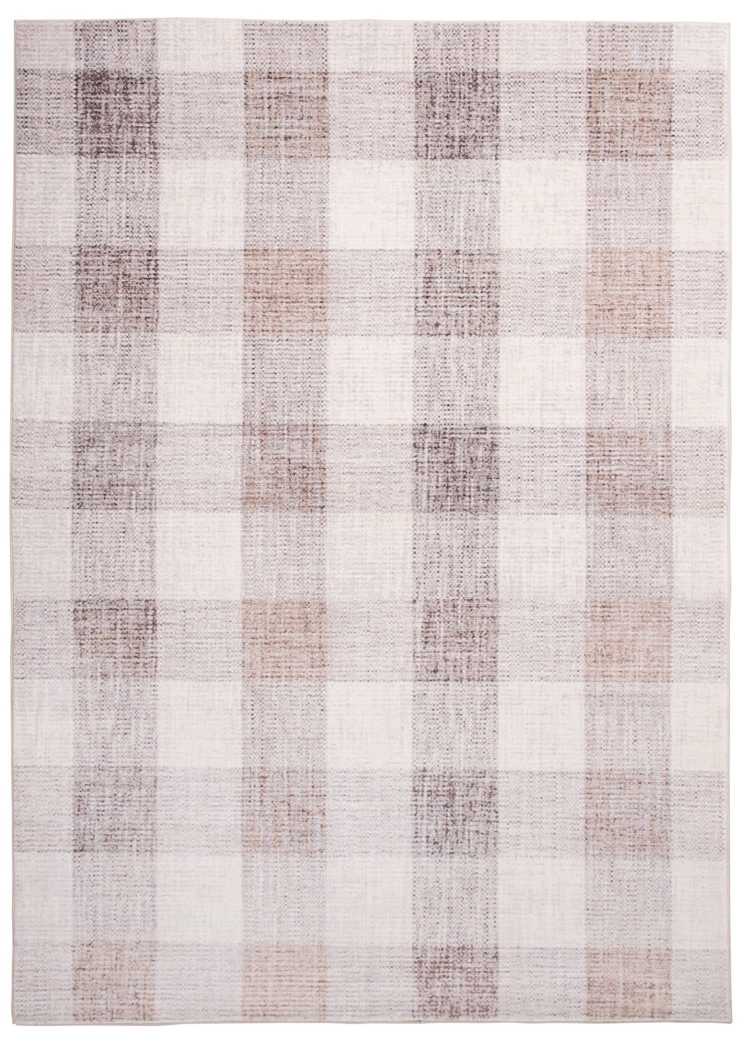 Beveren Multi/Tan/Brown/Cream Plaid Area Rug | Steinhafels