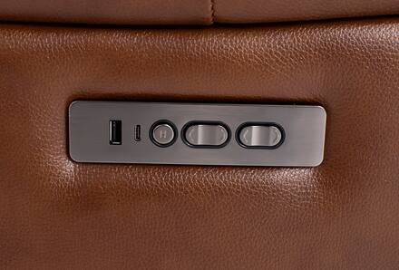 Laredo IV 3-Pc. Leather Power Headrest Reclining Chaise Sofa | Steinhafels