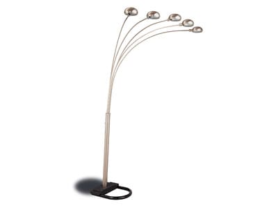 Chrome 5-Lite Floor Arc Lamp 92"H | Steinhafels