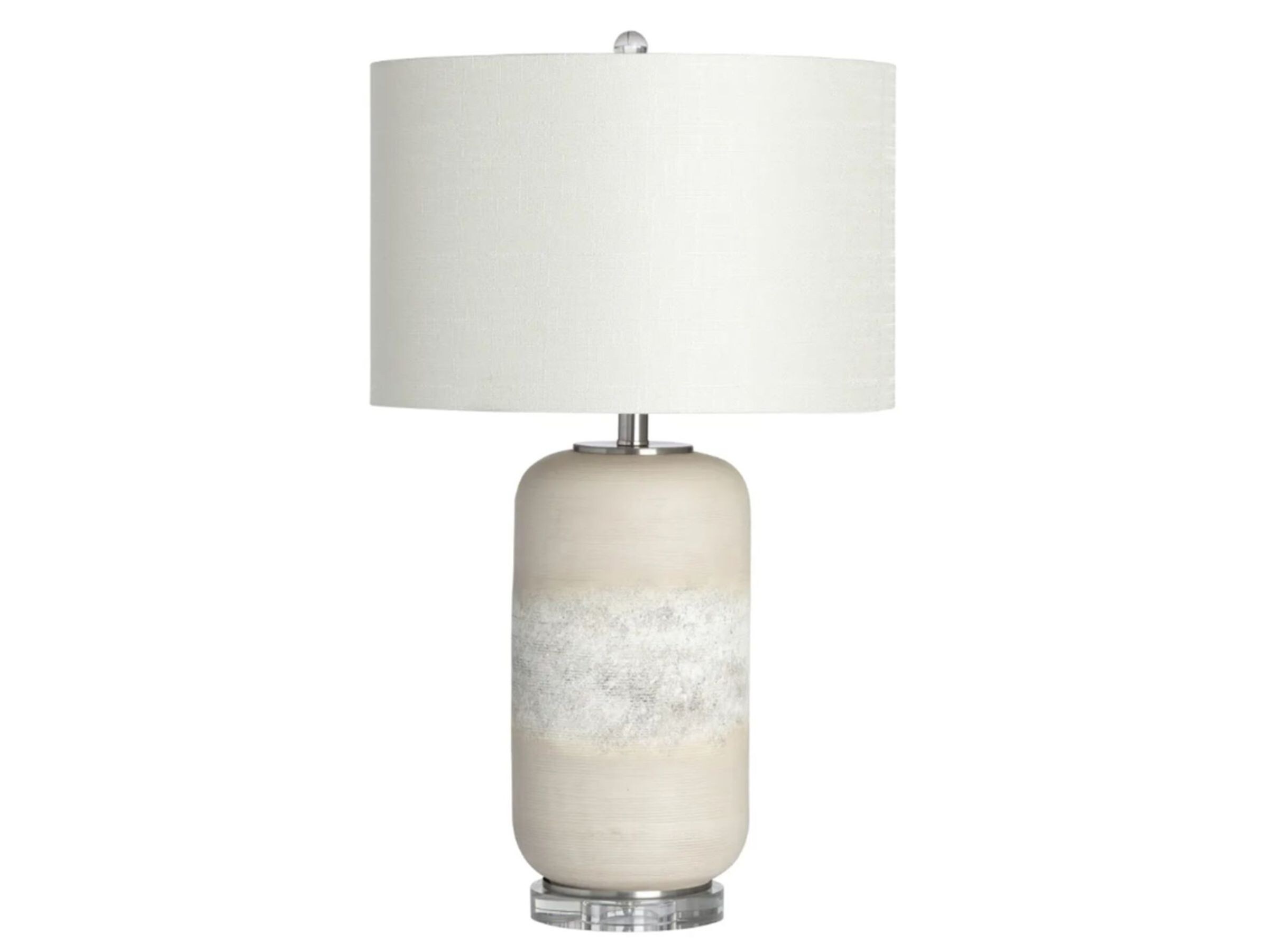 Two Tone Cream Ceramic Table Lamp 28.75"H | Steinhafels