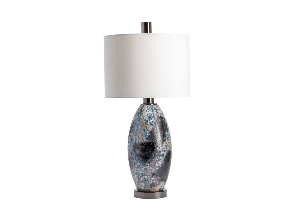 Black and White Reactive Glass Table Lamp 32.5"H | Steinhafels