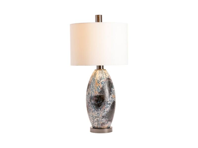 Black and White Reactive Glass Table Lamp 32.5"H | Steinhafels