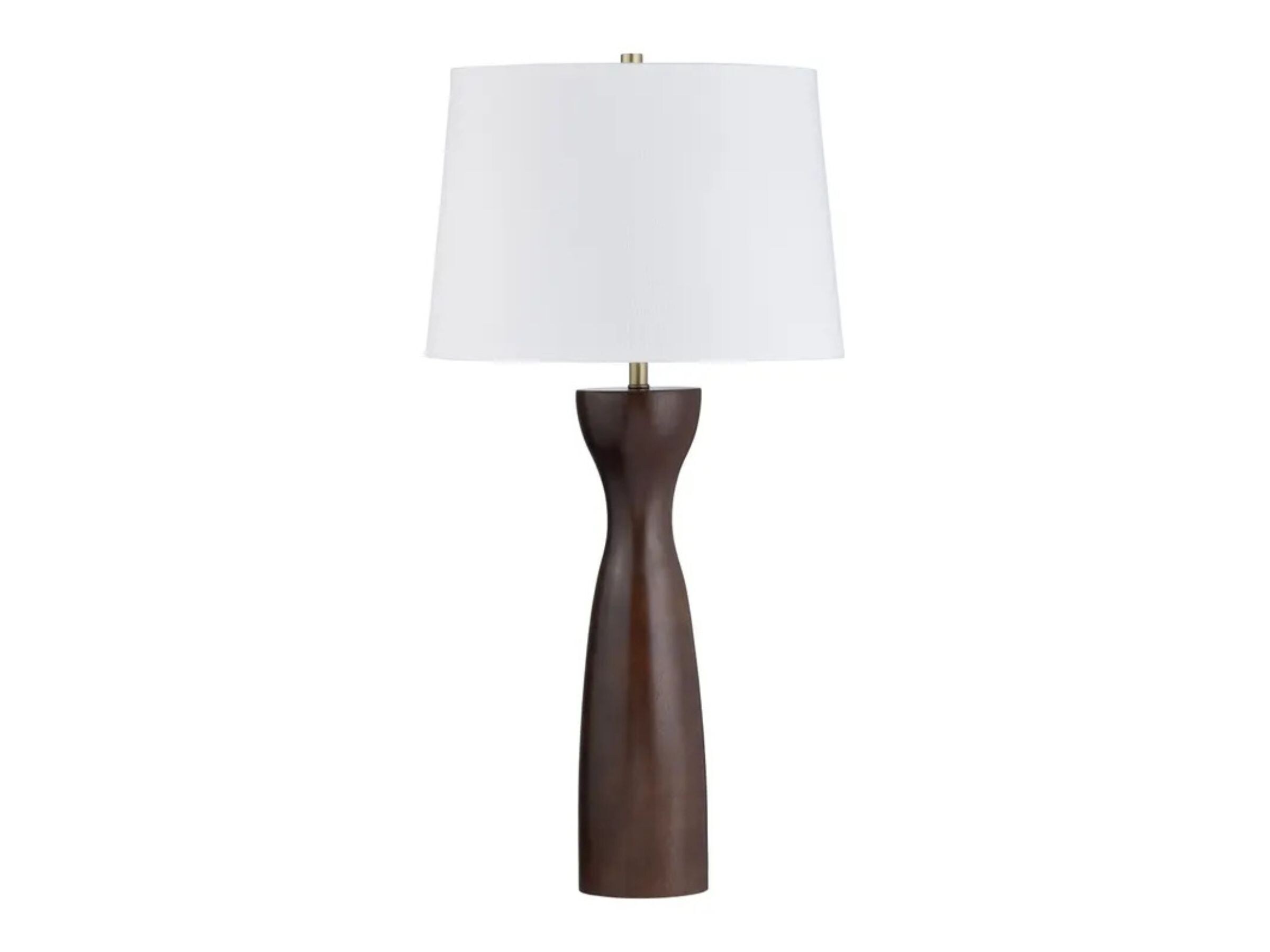 Dark Walnut Wood Table Lamp 32.5"H | Steinhafels