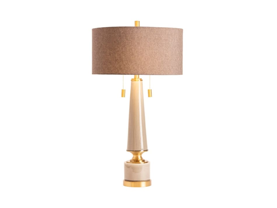 Taupe Ceramic Table Lamp 32.5"H | Steinhafels