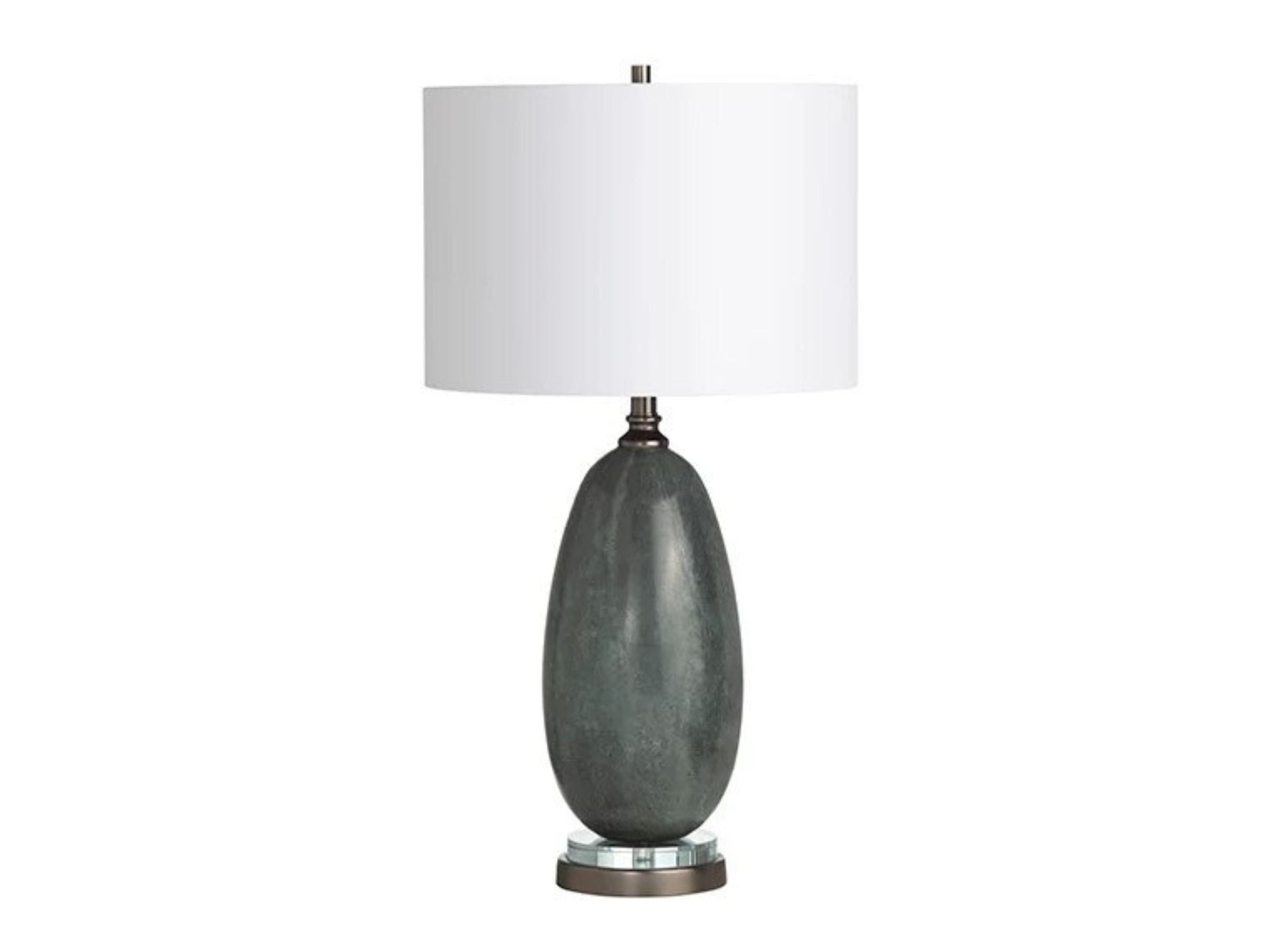 Grey Glass Table Lamp 30.5"H | Steinhafels