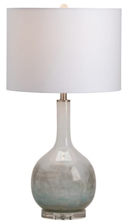 Grey and White Iridescent Glass Table Lamp 31"H | Steinhafels