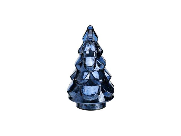 Small Blue Mercury Glass Christmas Tree 6.7"W X 10.6"H | Steinhafels