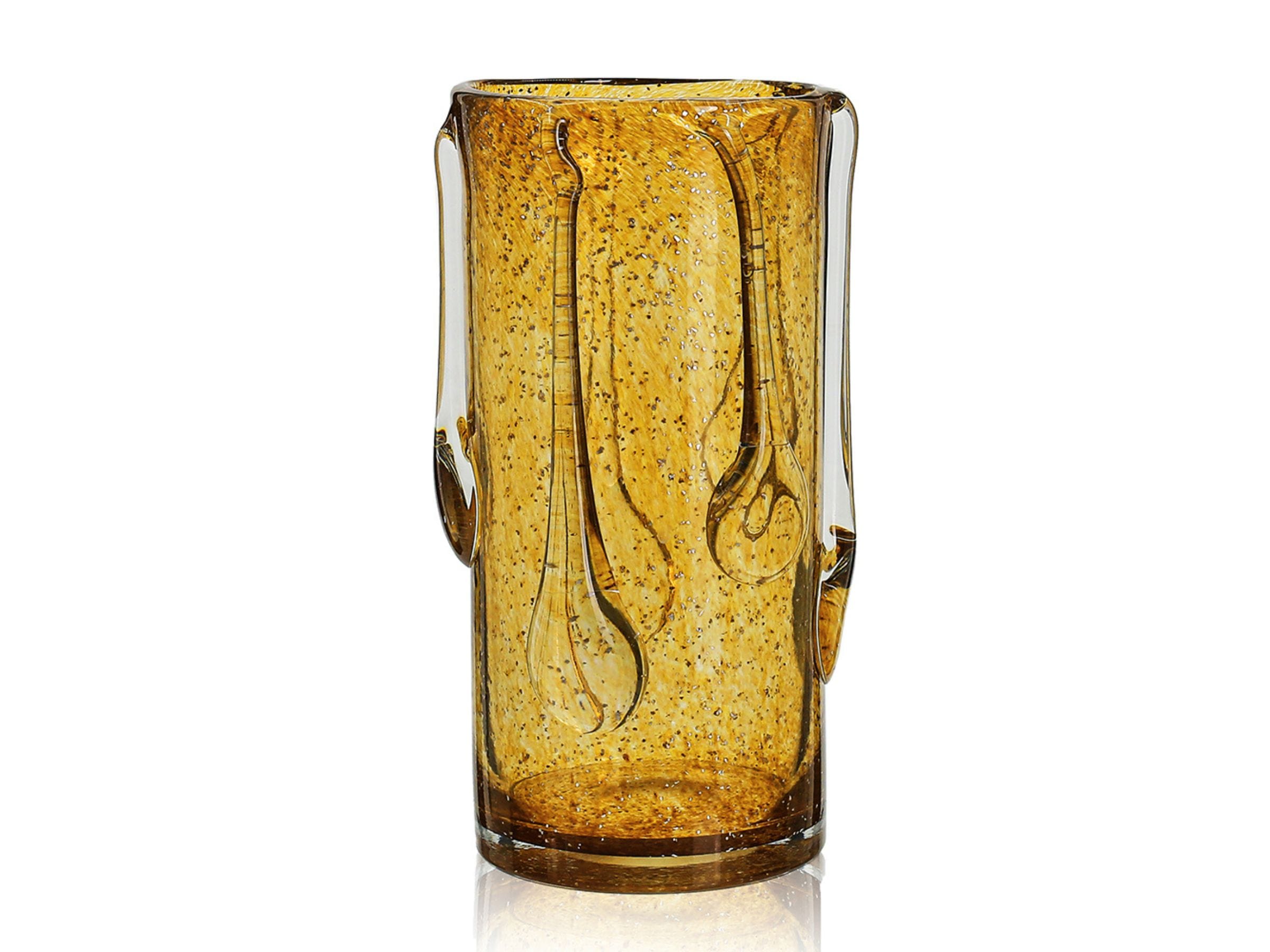 Small Amber Glass Vase 6"W x 11"H | Steinhafels