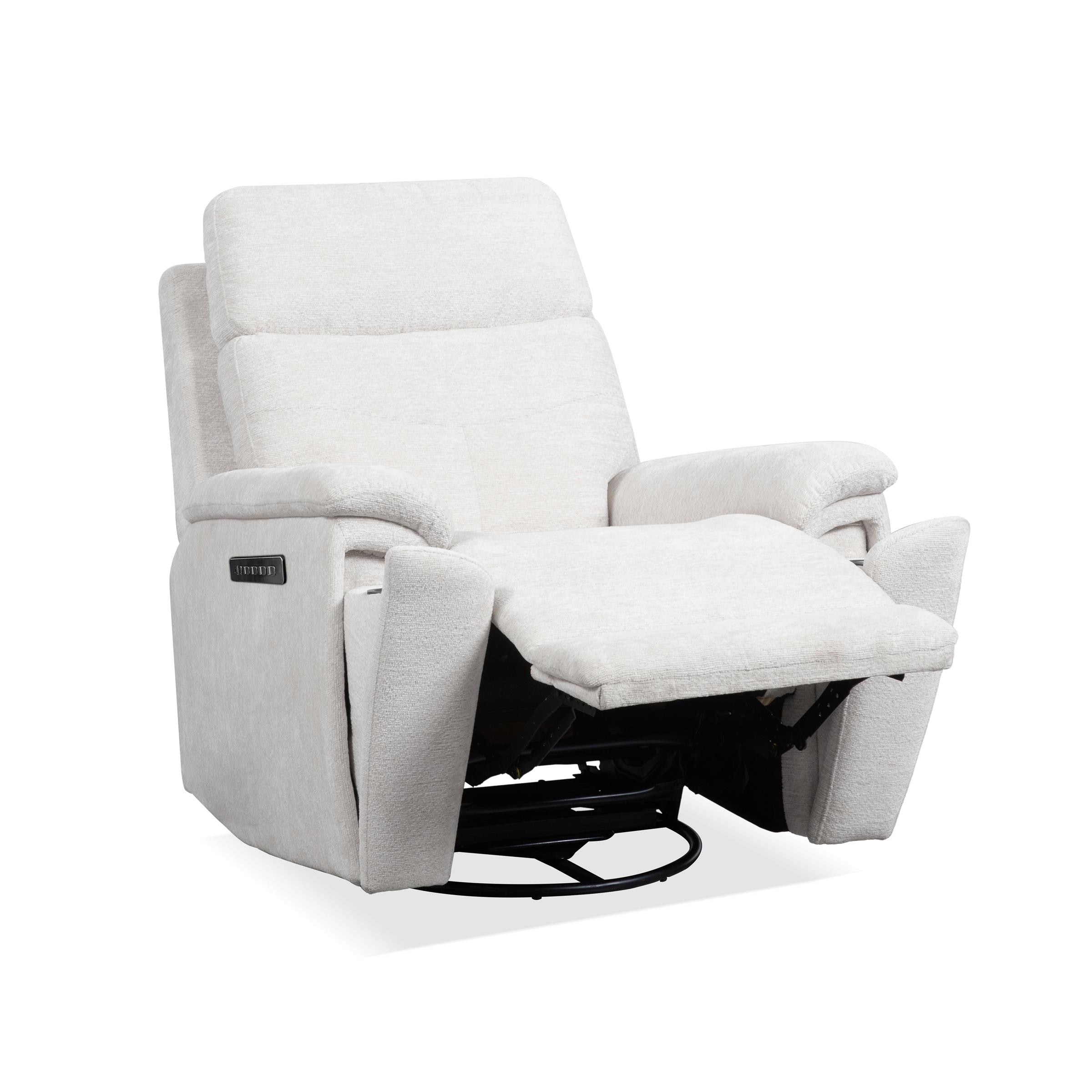 Flexsteel Perfect Match Refined Fully Loaded Glider Recliner in Pearl ...