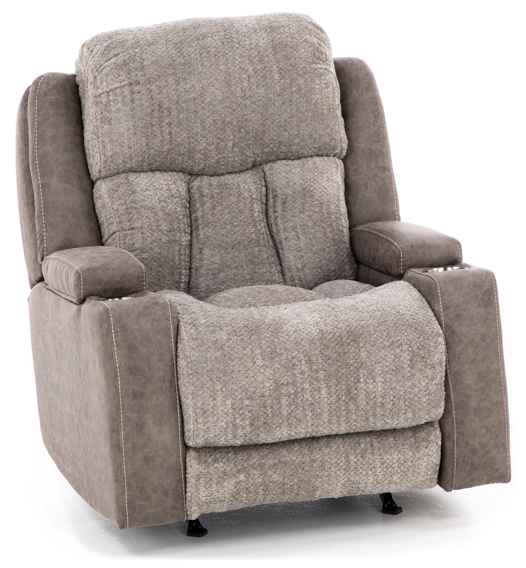 Euphoria Power Headrest Recliner With Massage in Brown | Steinhafels