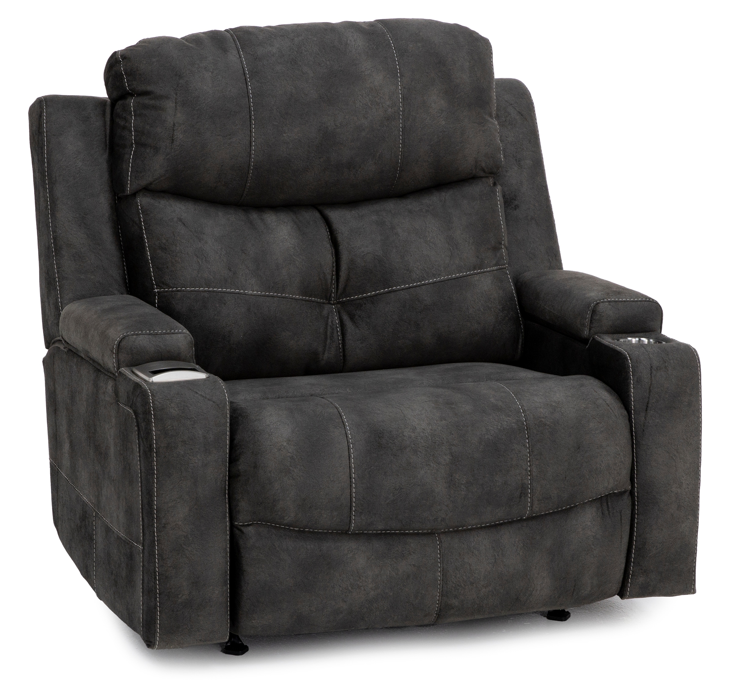 Beau Wide Power Recliner With Cupholders, Storage And Wireless Charging ...