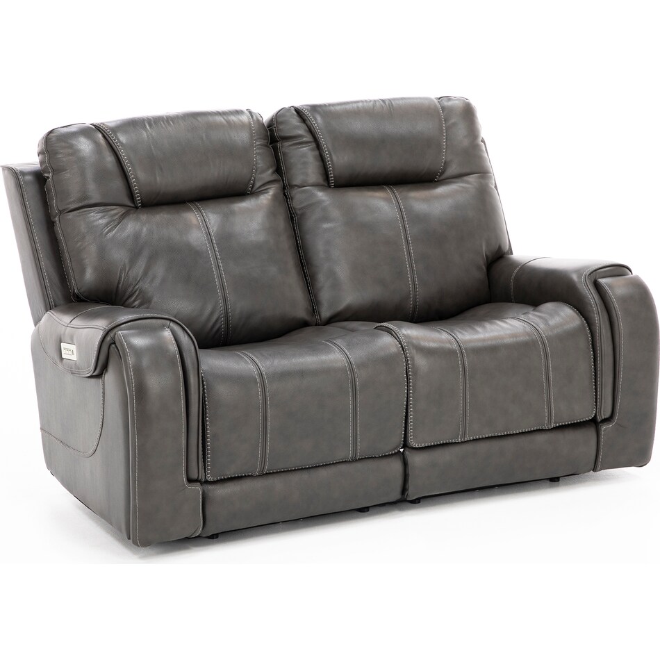 Zion 2-Pc. Leather Fully Loaded Reclining Loveseat | Steinhafels