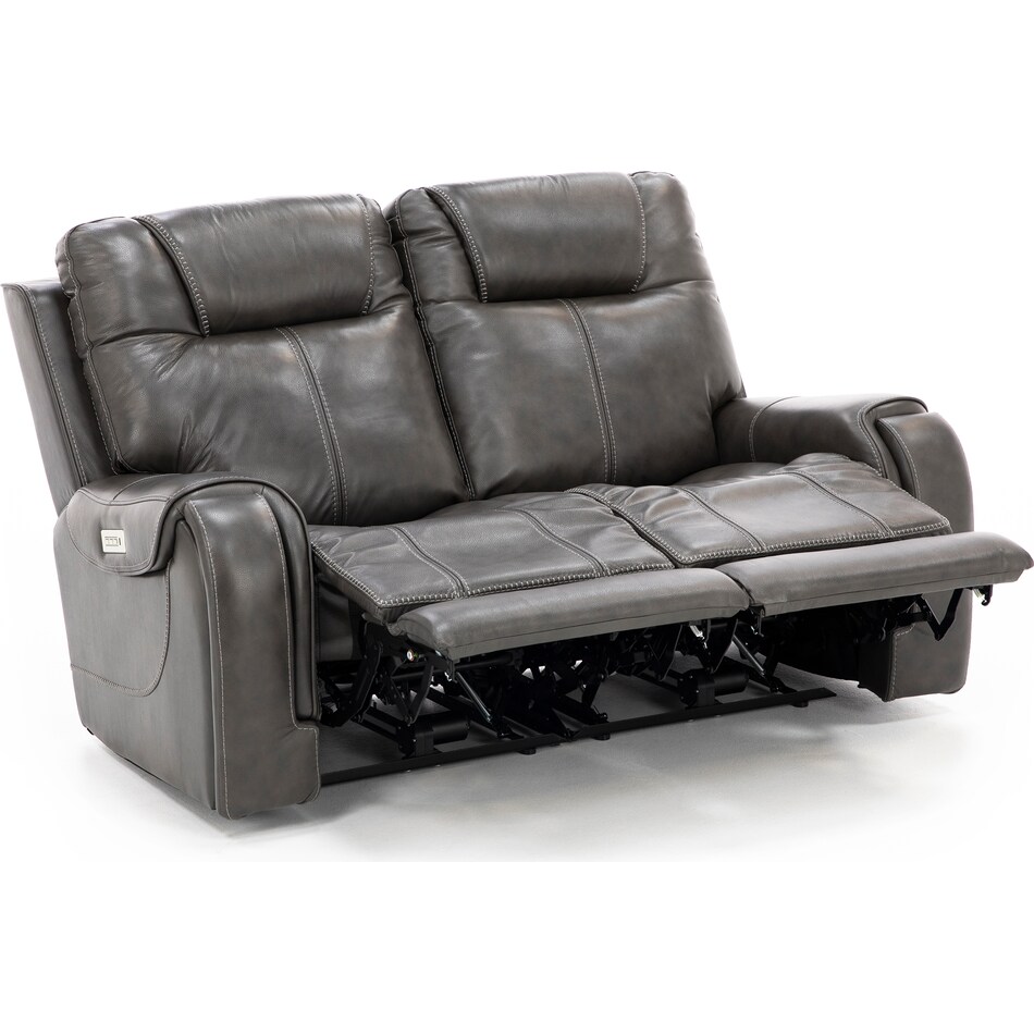 Zion 2-Pc. Leather Fully Loaded Reclining Loveseat | Steinhafels