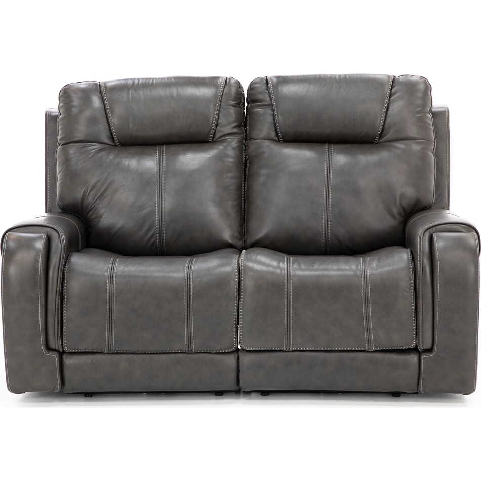 Zion 2-Pc. Leather Fully Loaded Reclining Loveseat | Steinhafels