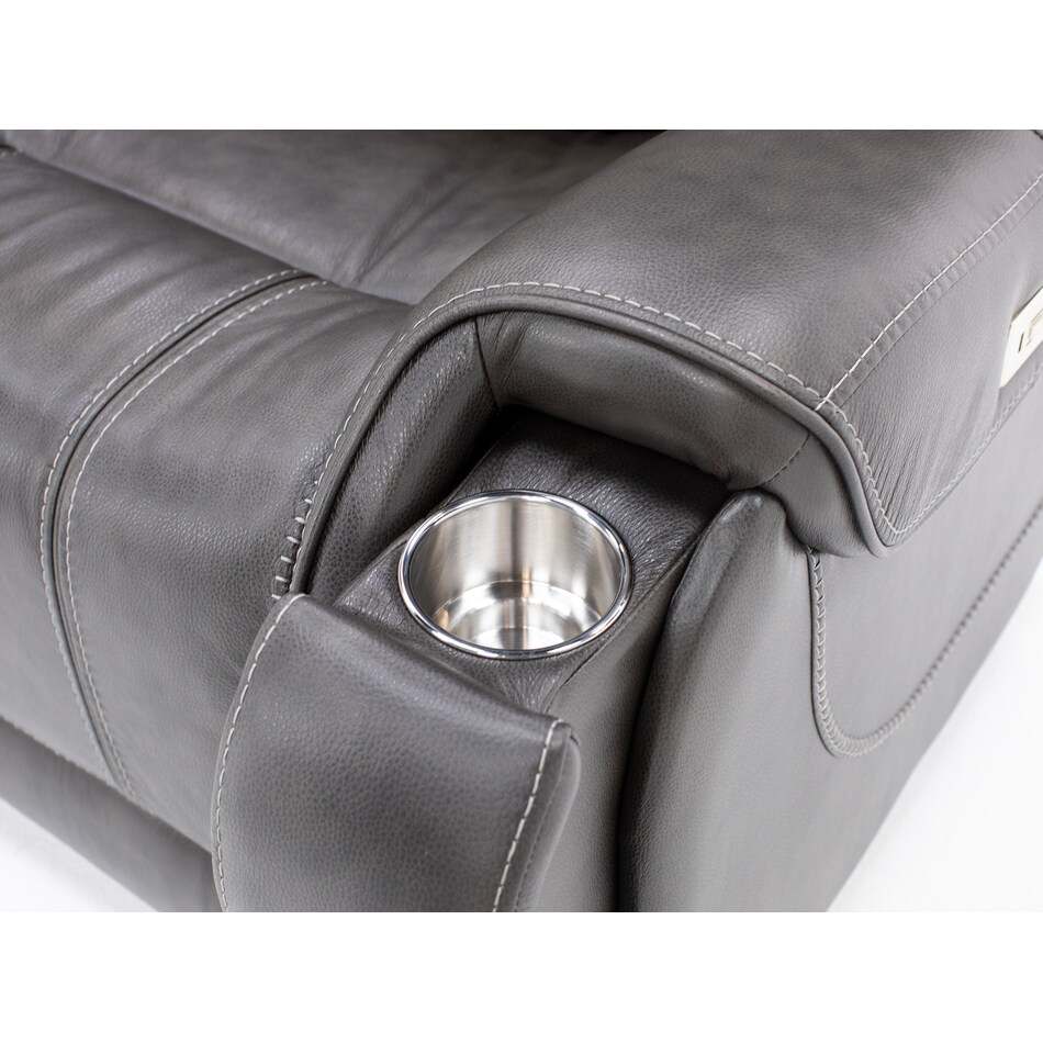 Zion 2-Pc. Leather Fully Loaded Reclining Loveseat | Steinhafels
