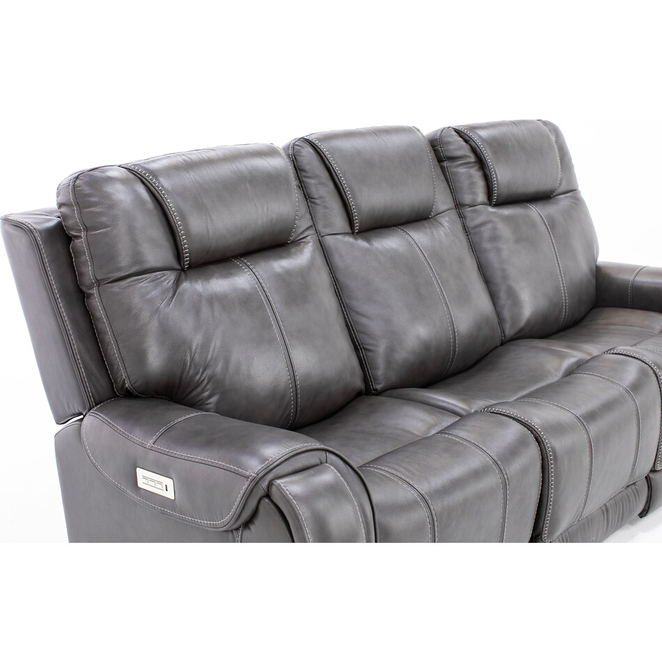 Zion 3-Pc. Leather Fully Loaded Reclining Sofa | Steinhafels