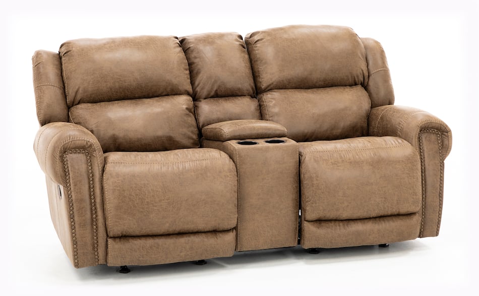 Montana Rocking Reclining Console Loveseat | Steinhafels