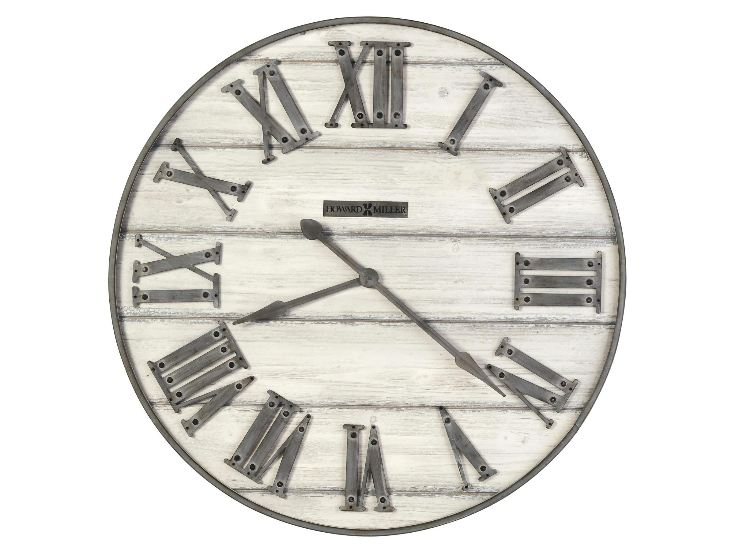 Howard Miller Whitewashed Wood Wall Clock 36.5" Round | Steinhafels