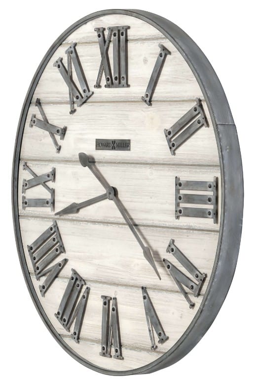 Howard Miller Whitewashed Wood Wall Clock 36.5" Round | Steinhafels