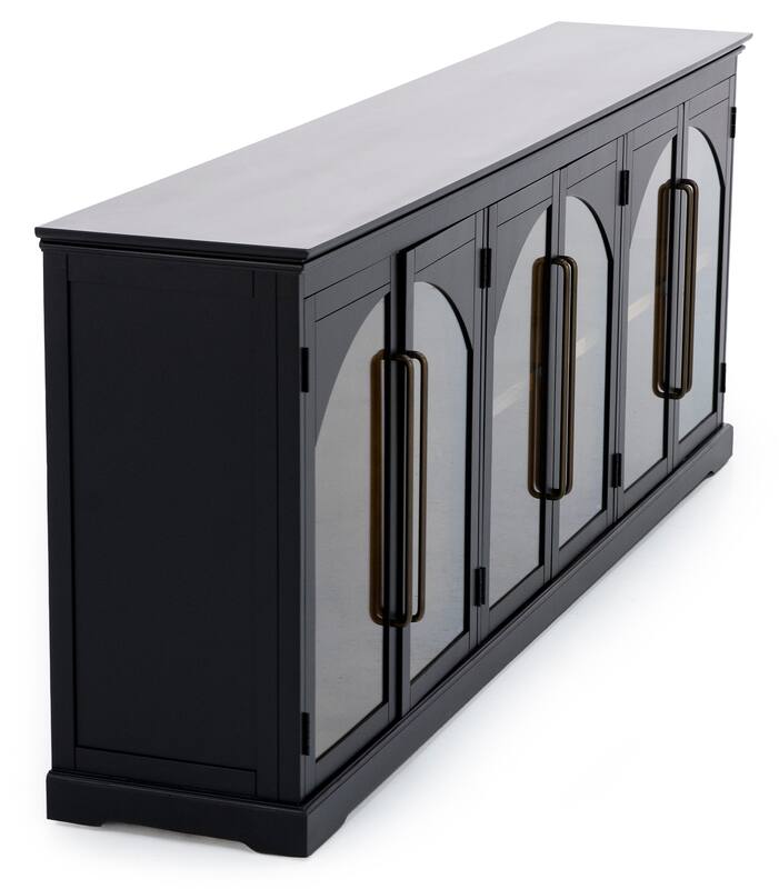 Essential Archuletta Black 6 Door Cabinet | Steinhafels