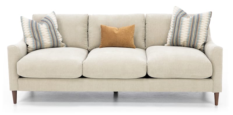 Mostny Sloped Track Arm Sofa Plus With Three Pillows | Steinhafels