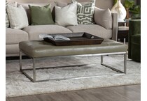 Copley Leather Cocktail Ottoman | Steinhafels