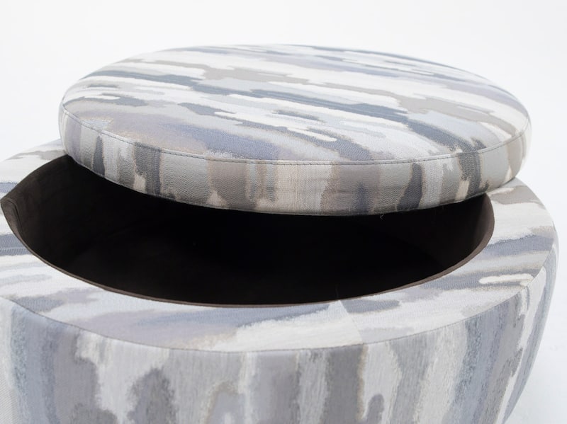 Medium Round Storage Custom Ottoman | Steinhafels