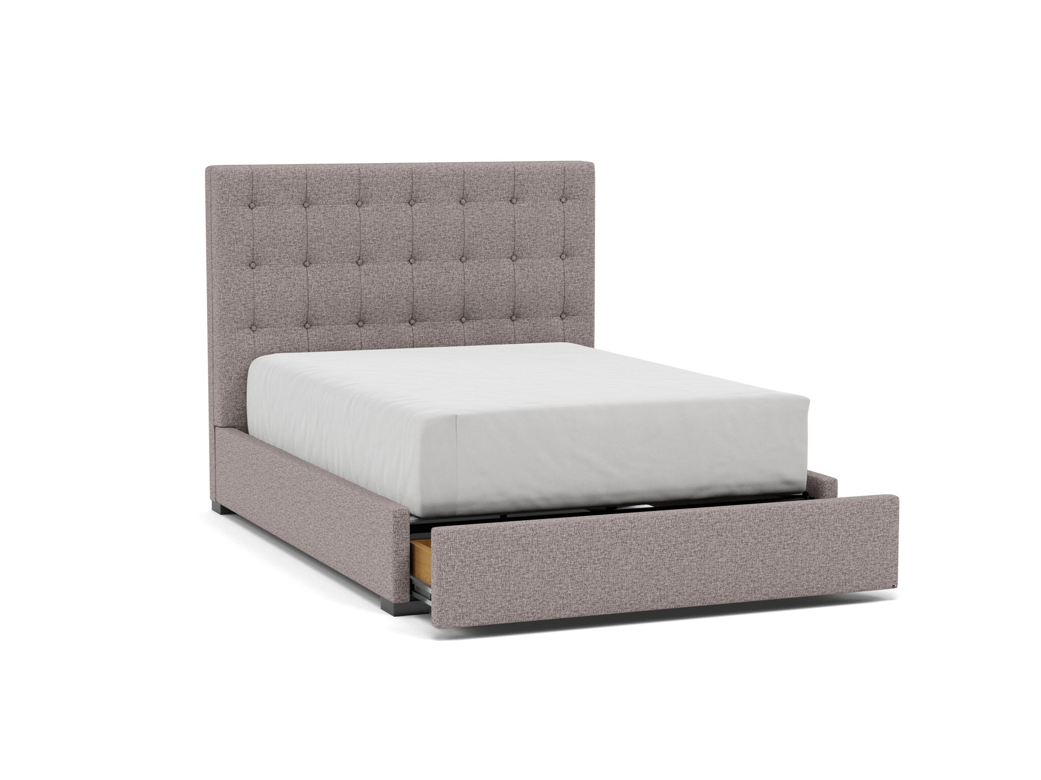 Abby Full Upholstered Storage Bed in Tech Oak | Steinhafels