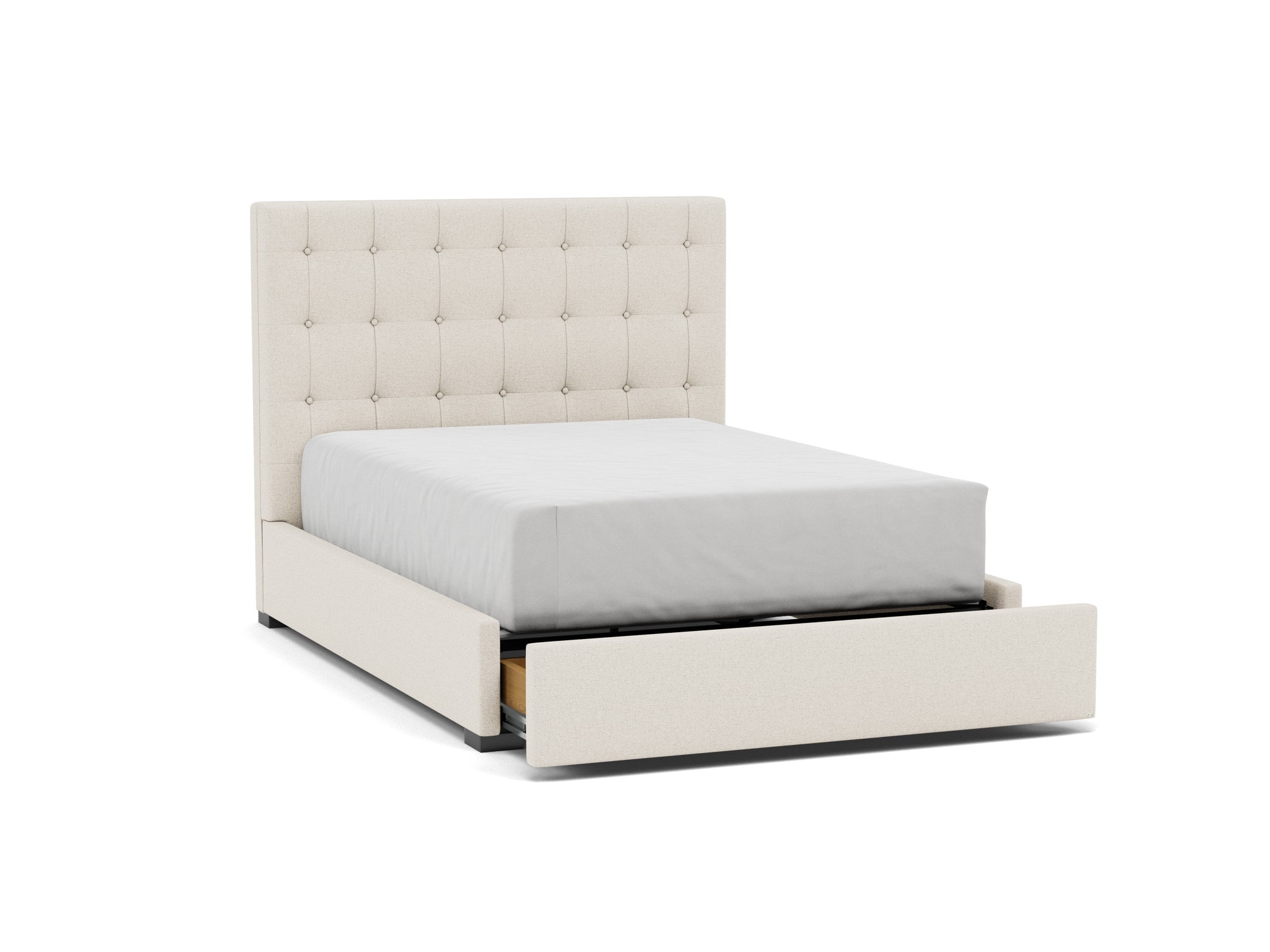 Abby Full Upholstered Storage Bed in Merit Pearl | Steinhafels