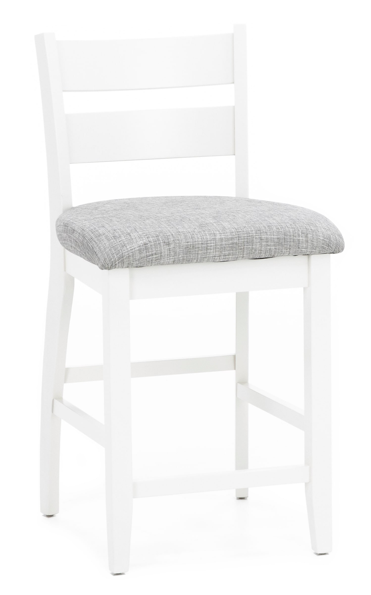 Lillian Ladder Back Upholstered Counter Stool in Mineral Ivory ...