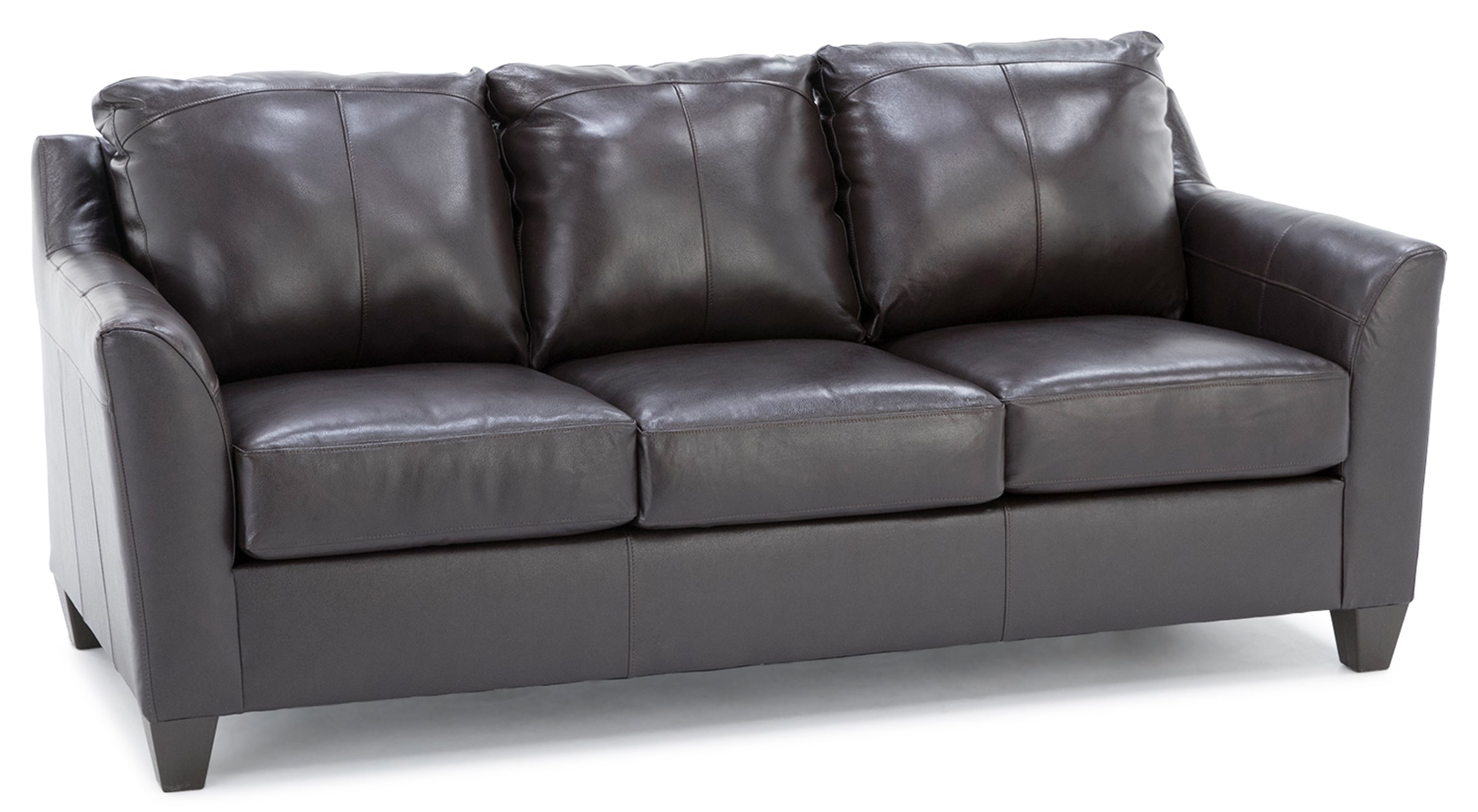 Jesse Leather Sofa in Bark | Steinhafels