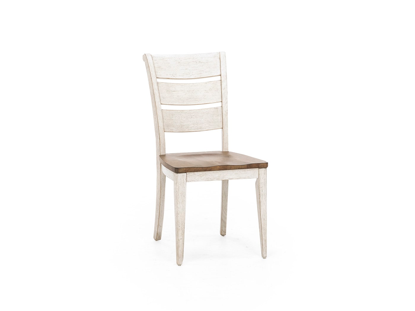 Farmhouse Reimagined Ladderback Wood Seat Side Chair | Steinhafels