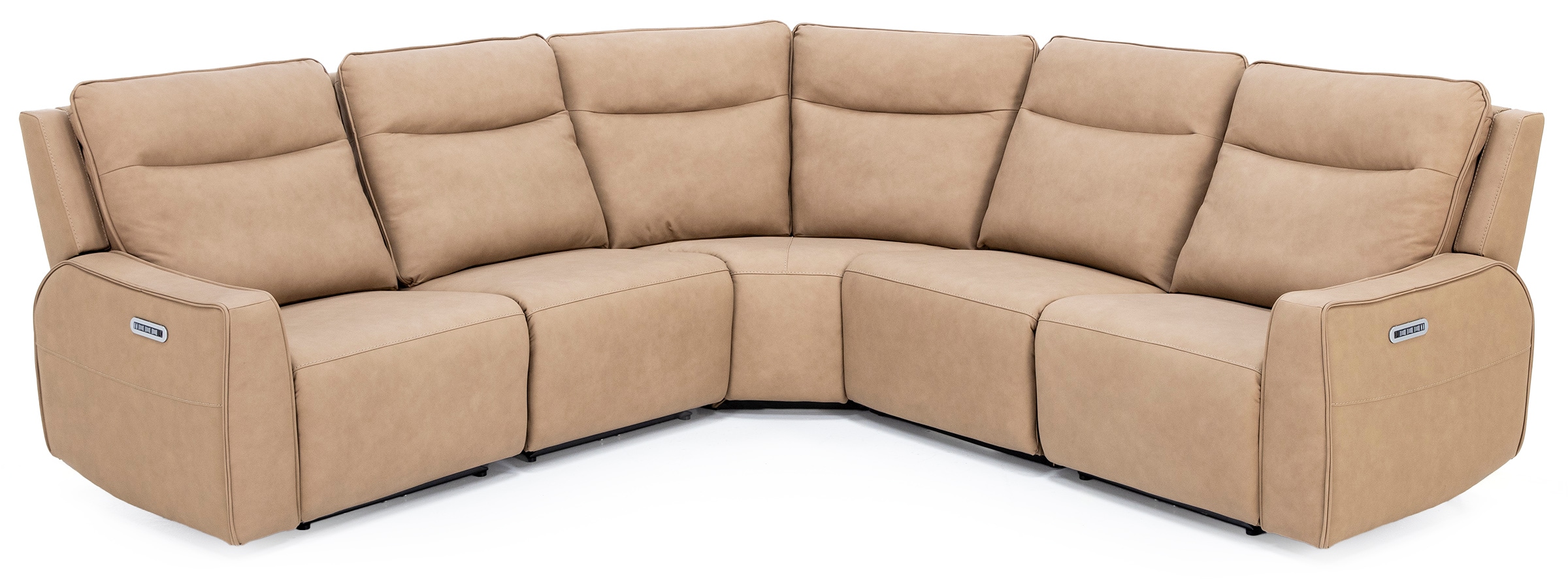 Blake Leather 5-Pc Fully Loaded Reclining Modular | Steinhafels