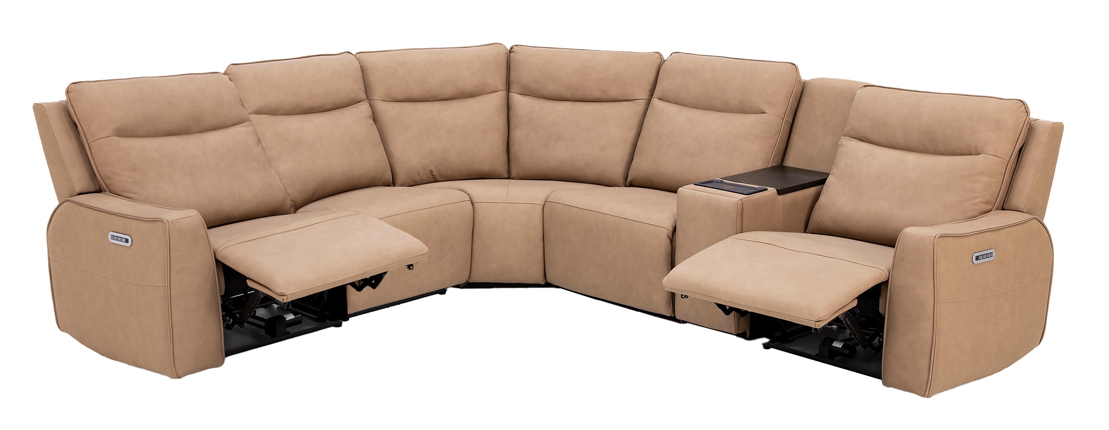 Blake 6-Pc. Leather Fully Loaded Reclining Modular | Steinhafels
