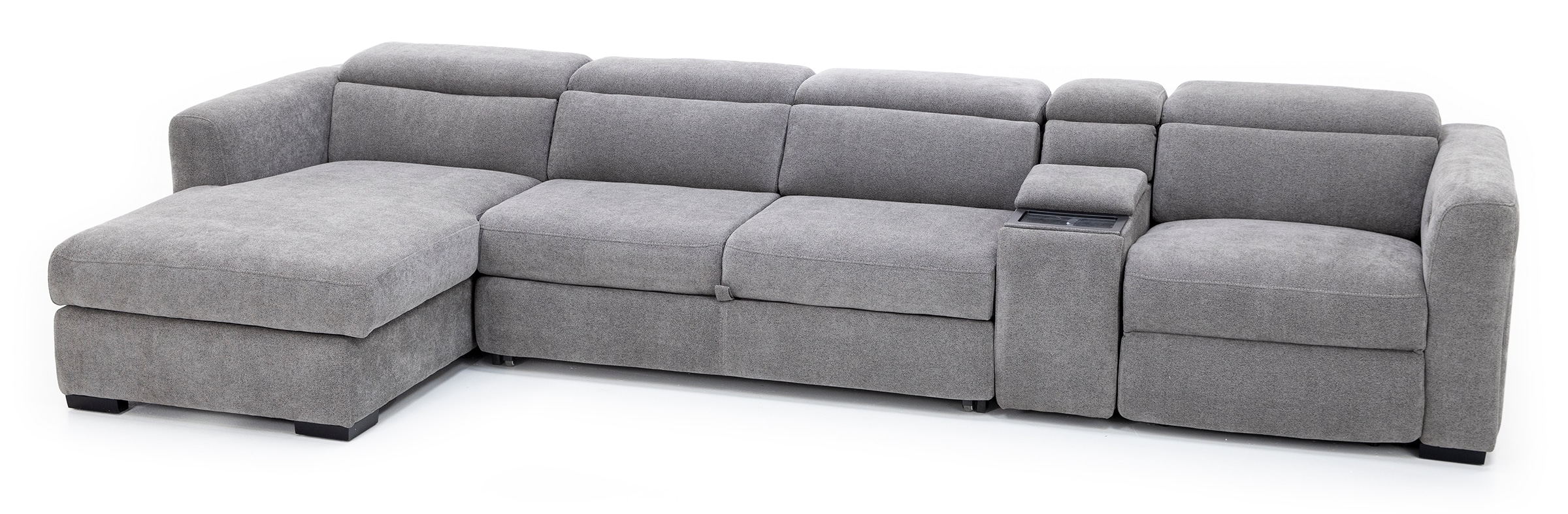 Surround 4-Pc. Fully Loaded Reclining Sectional With Sleeper And ...