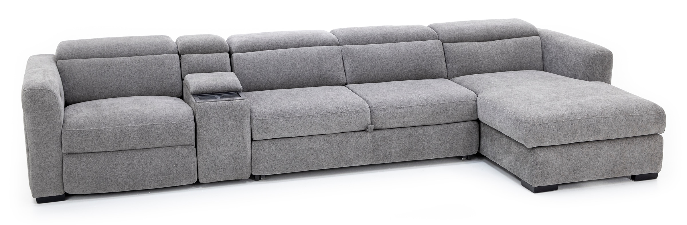 Surround 4-Pc. Fully Loaded Reclining Sectional With Sleeper And ...