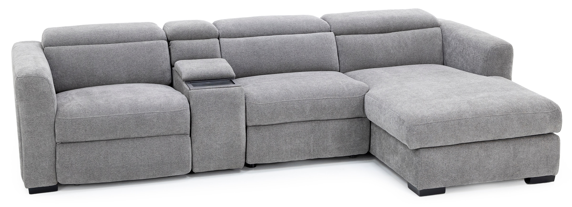 Surround 4-Pc. Fully Loaded Reclining Chaise Sofa With Bluetooth ...