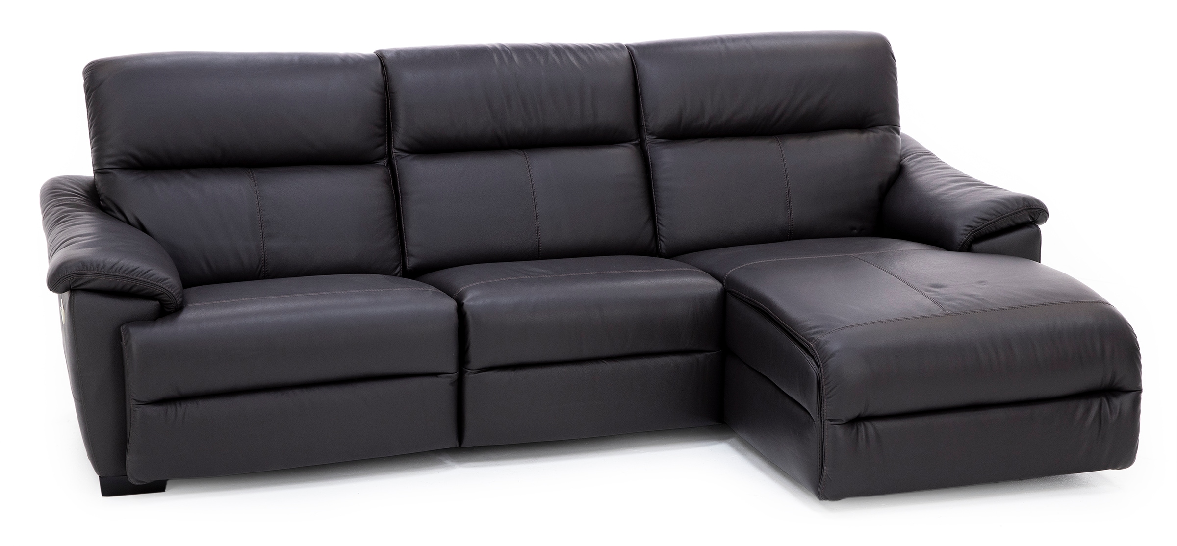 Lorenzo 3-Pc. Leather Fully Loaded Wall Saver Reclining Chaise Sofa In ...