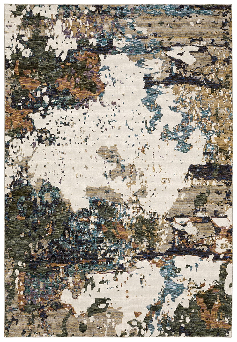 Evolution Cream/Tan/Green Area Rug | Steinhafels