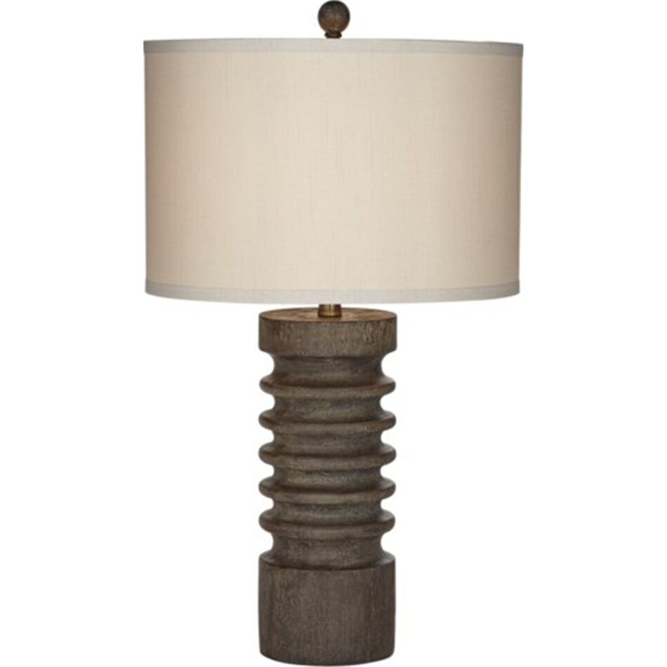 Brown Column Table Lamp 28.5"H | Steinhafels