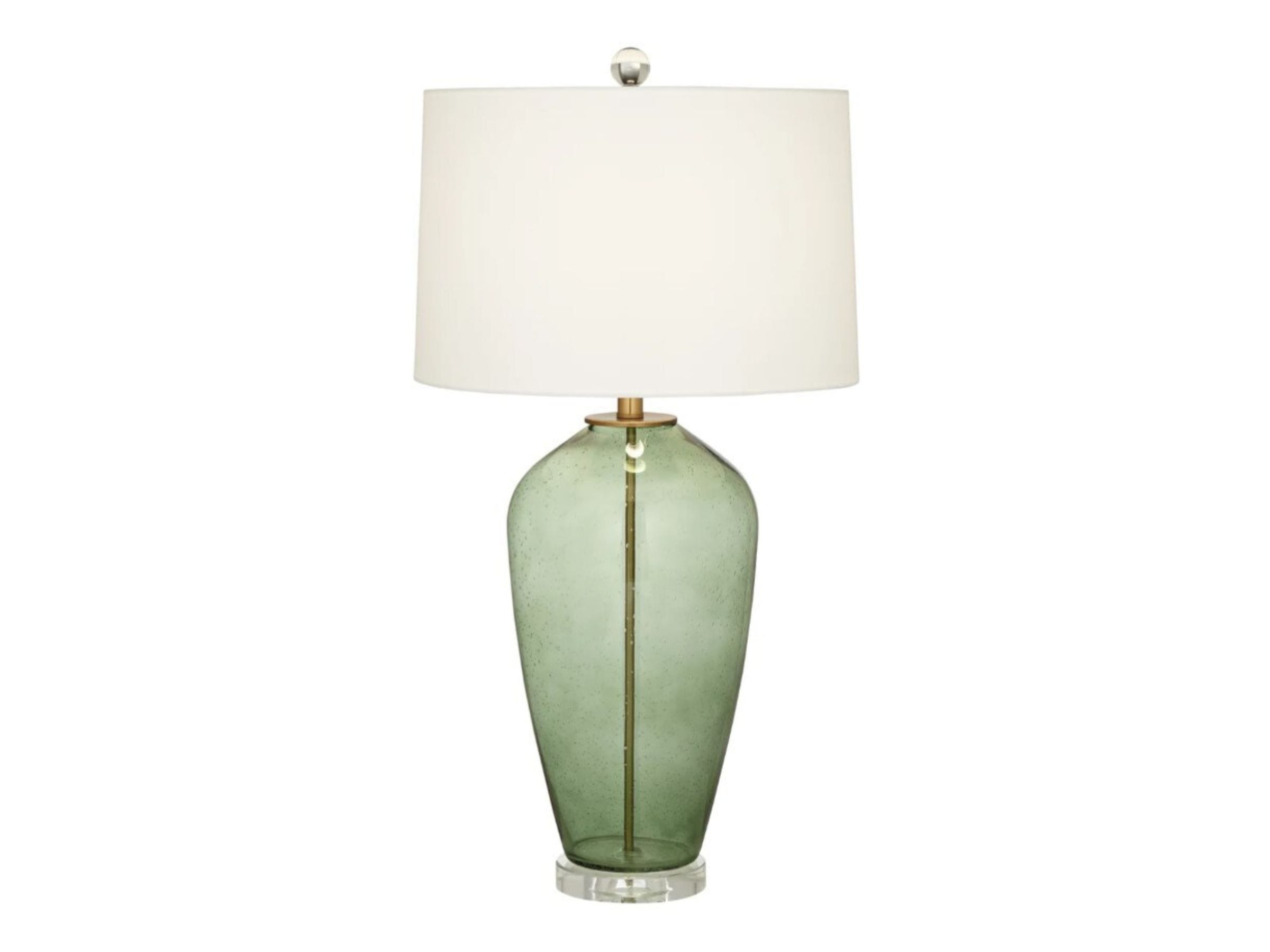 Green Seedy Glass Table Lamp 31"H | Steinhafels