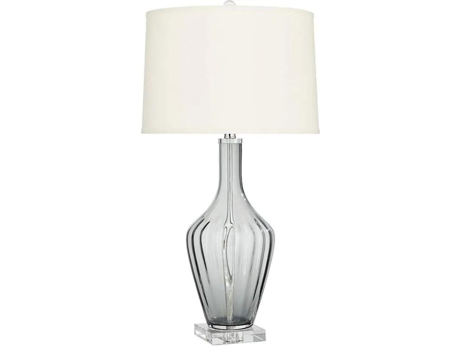 Smoky Grey Glass Table Lamp 30"H | Steinhafels